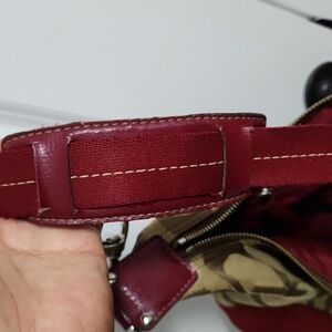 Coach | Bags | Coach Red Canvas Monogram Shoulder Bag | Poshmark
